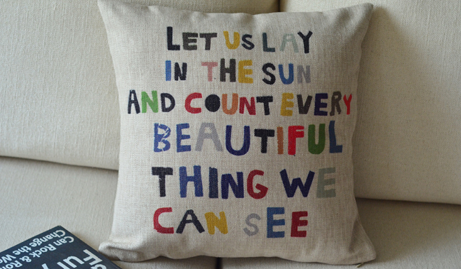Colorful Quote Decorative Pillow on Luulla